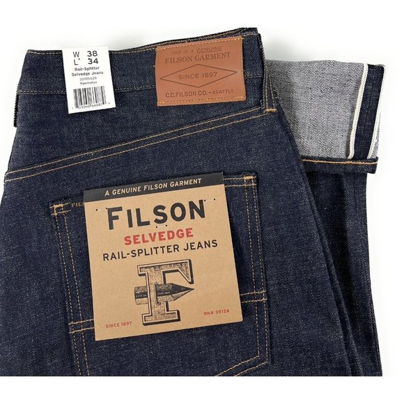 Filson | Jeans | Filson Rail Splitter Selvedge Straight Leg Jeans Mens ...